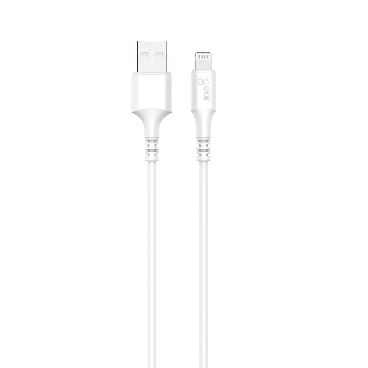 Round Charging Cable Lightning to USB-A 1m White MFI - Tura Scandinavia