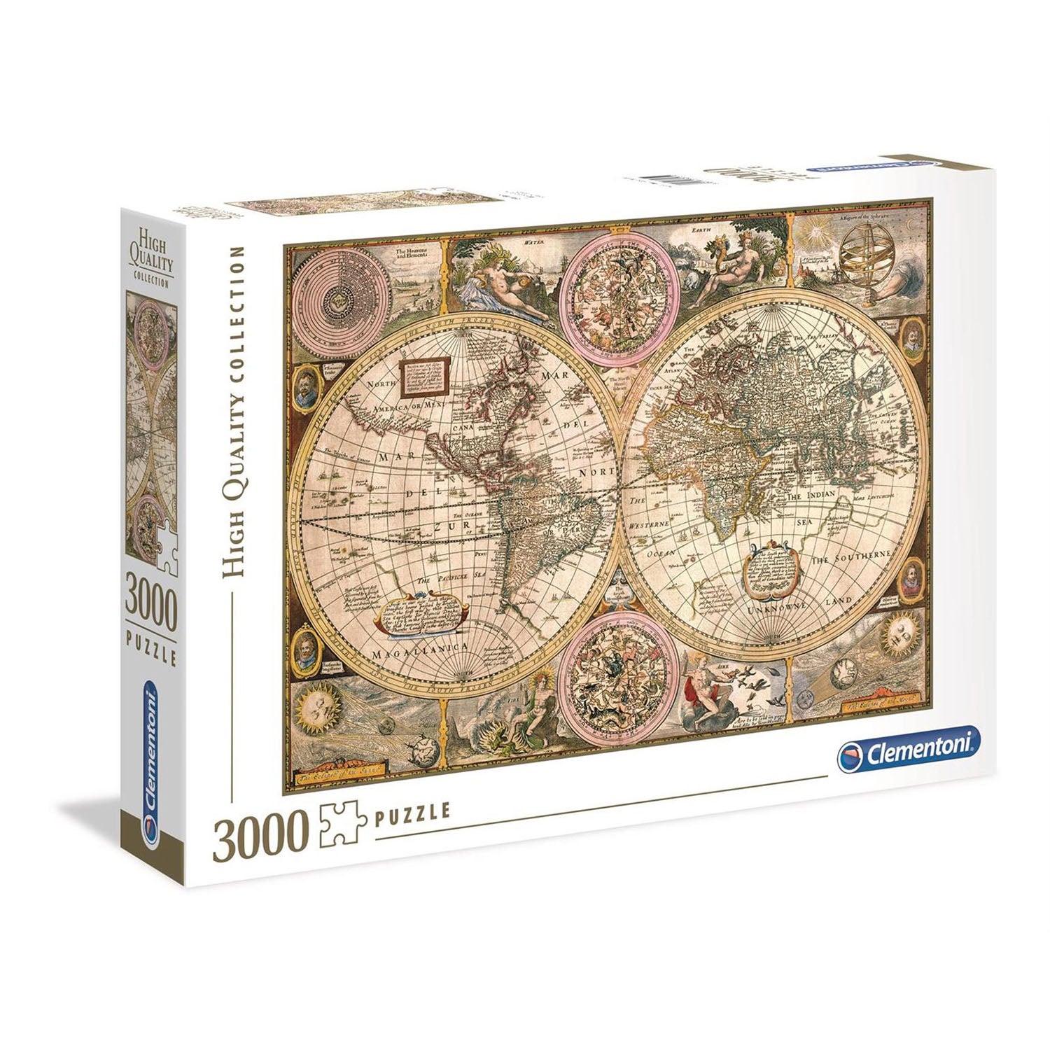 Puzzle 3000 Pcs High Quality Collection Old Map - Tura Scandinavia