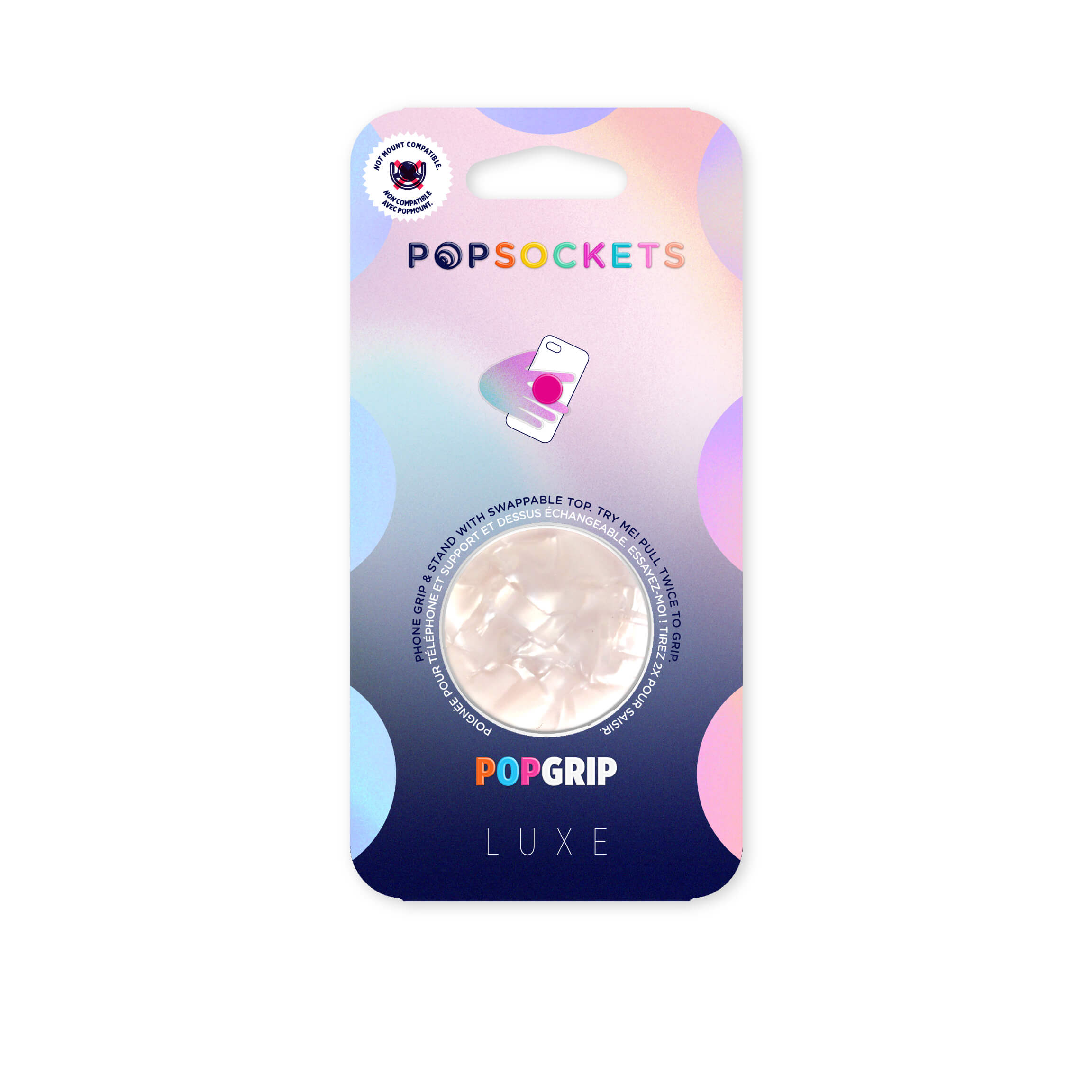 POPSOCKETS Acetate Pearl White Removable Grip with Standfunction ...