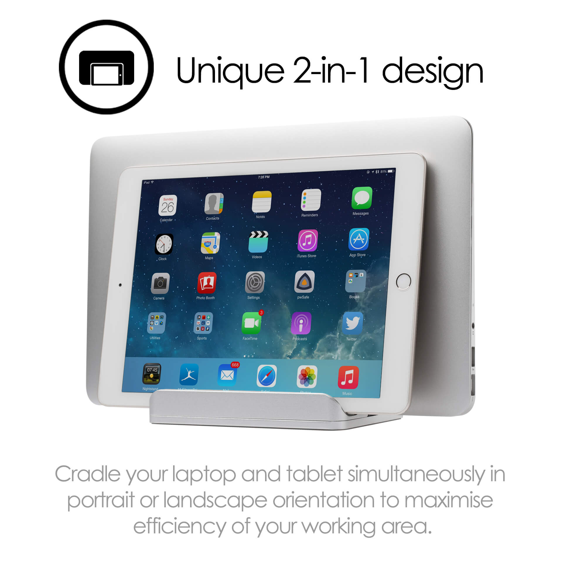 DESIRE2 Holder Stand for Laptops and Tablets Laptop and Tablet Desk Holder