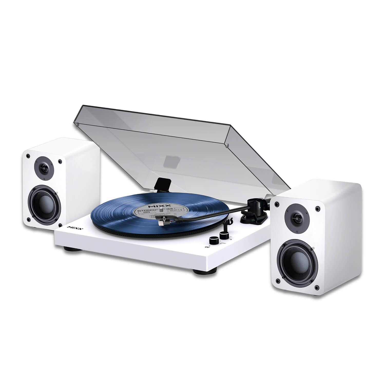 Record Player Vinyl Incl Speakers System 5 Stereo White - Tura Scandinavia