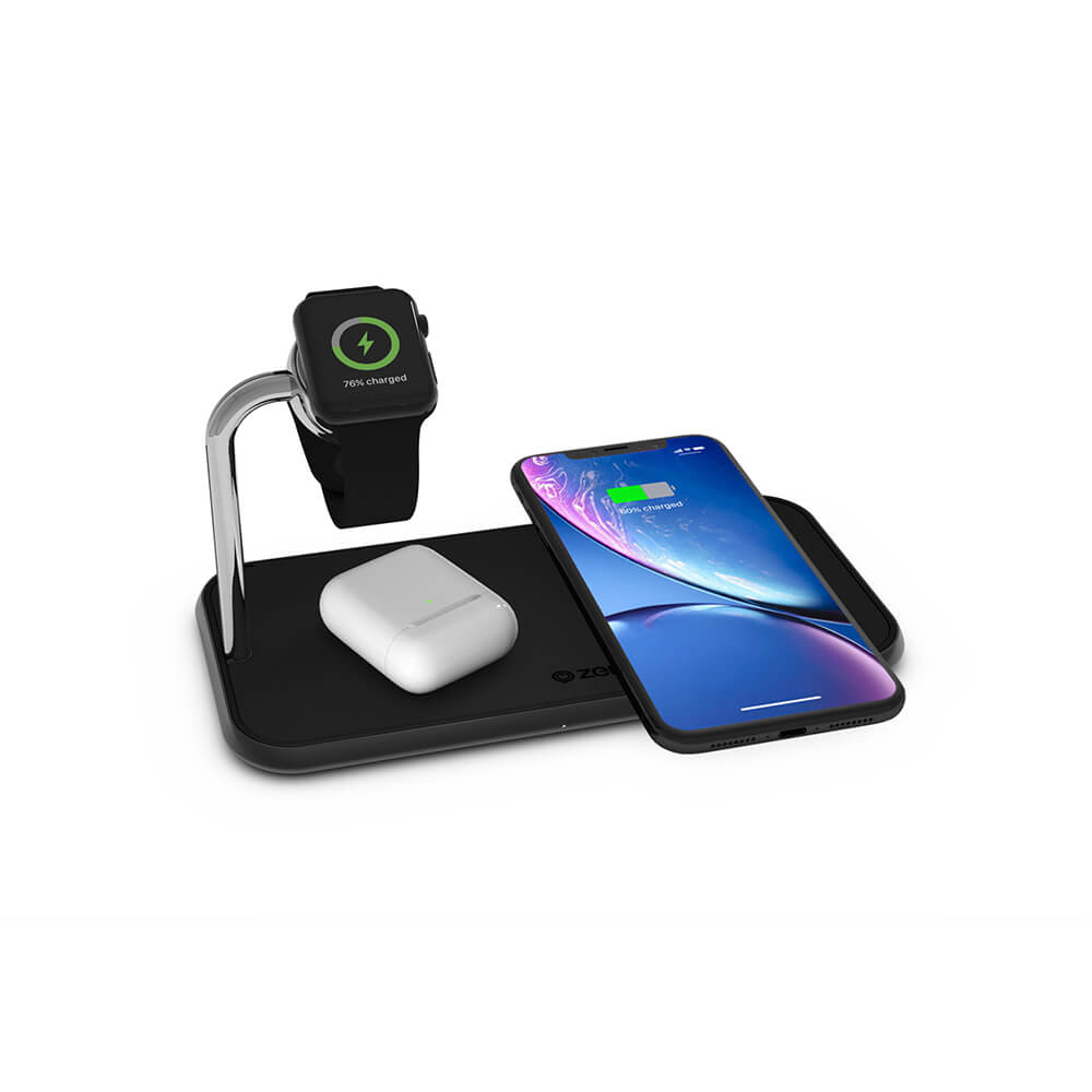 ZENS Dual + Watch Aluminium Wireless Charger 2x10W