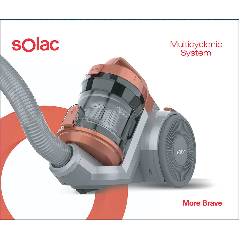 Solac Bagless Vacuum Cleaner More Brave 800W