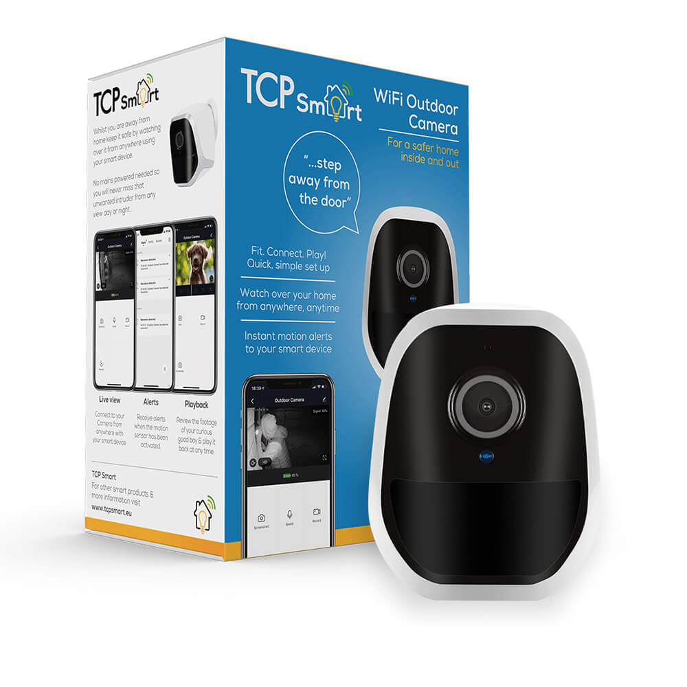 TCP SMART WIFI Utomhuskamera 1080p 16Gb Vit