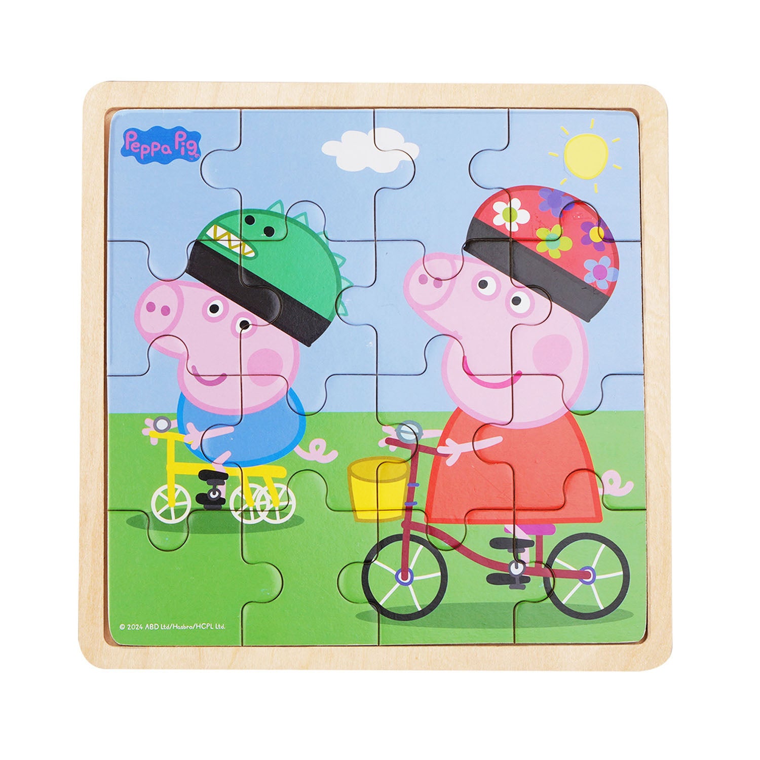 Puslespil 16 Pcs Wooden Puzzle Bike Ride - Tura Scandinavia