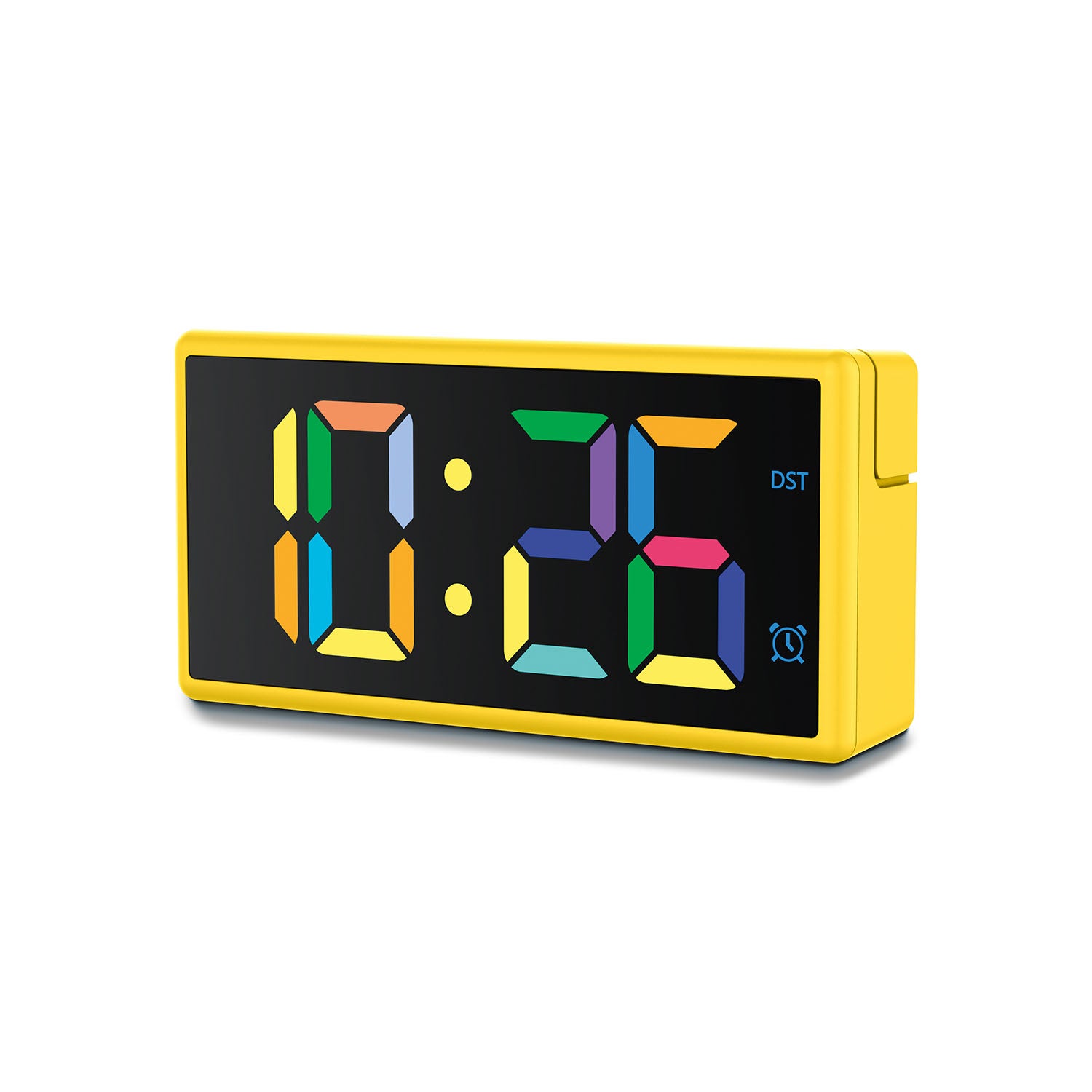 Digital Alarm Clock Ibiza Multi Colour Display Yellow - Tura Scandinavia